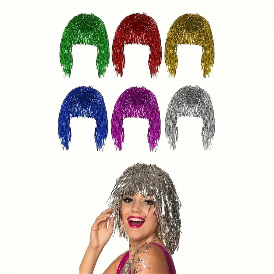 1pc Masquerade Party Wig, Disco Masquerade Party Wig, Glamorous Wig ...