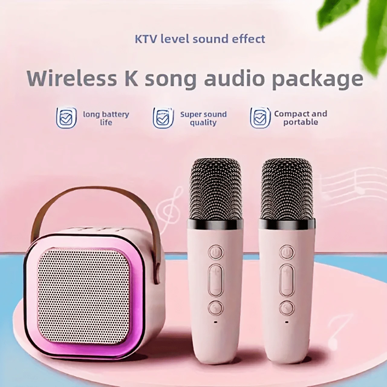 Portable Mini Karaoke Speaker With Built-In Microphone, Suitable For ...