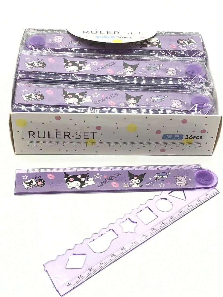 Sanrio Sanrio Cartoon Cute Ruler, Wavy Line Multifunctional Ruler ...
