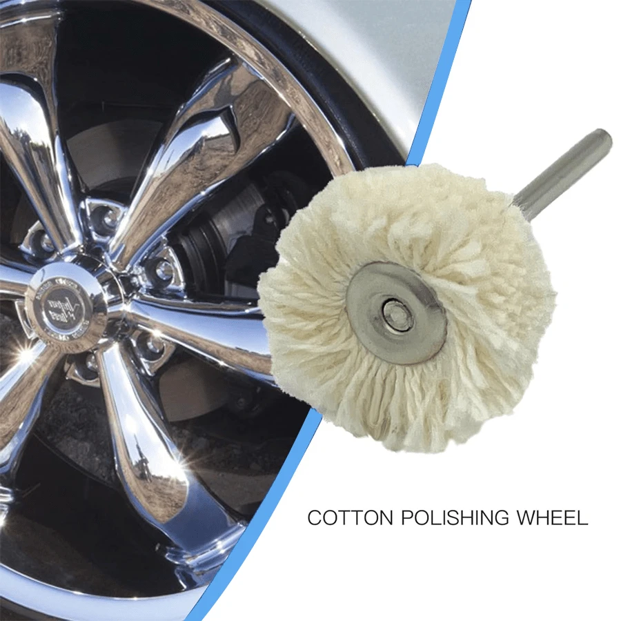 5pcs Cotton Buffing Wheel Set - Polished Wool Wheels, Felt Polishing ...