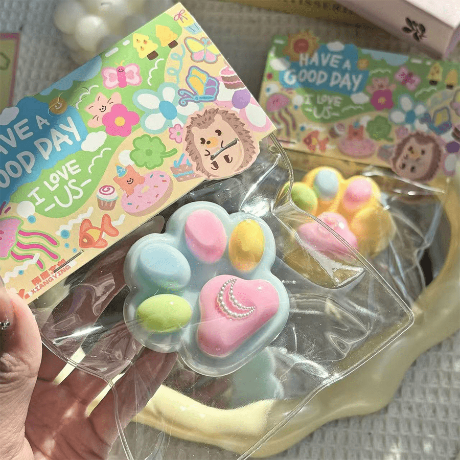 Super Soft Mushy Dopamine Cat Paw Squeeze Toy, Stress Relief Sensory ...