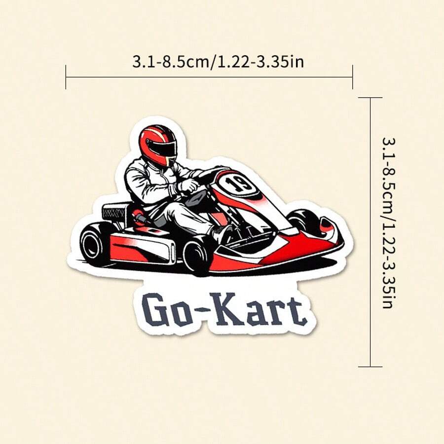 50PCS Kart Car Stickers Racing Stickers Vehicle Stickers Racing Decals ...