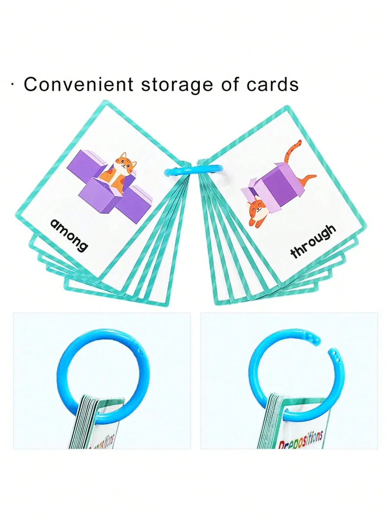 18 piezas de Tarjetas didácticas con vocabulario de preposiciones ...
