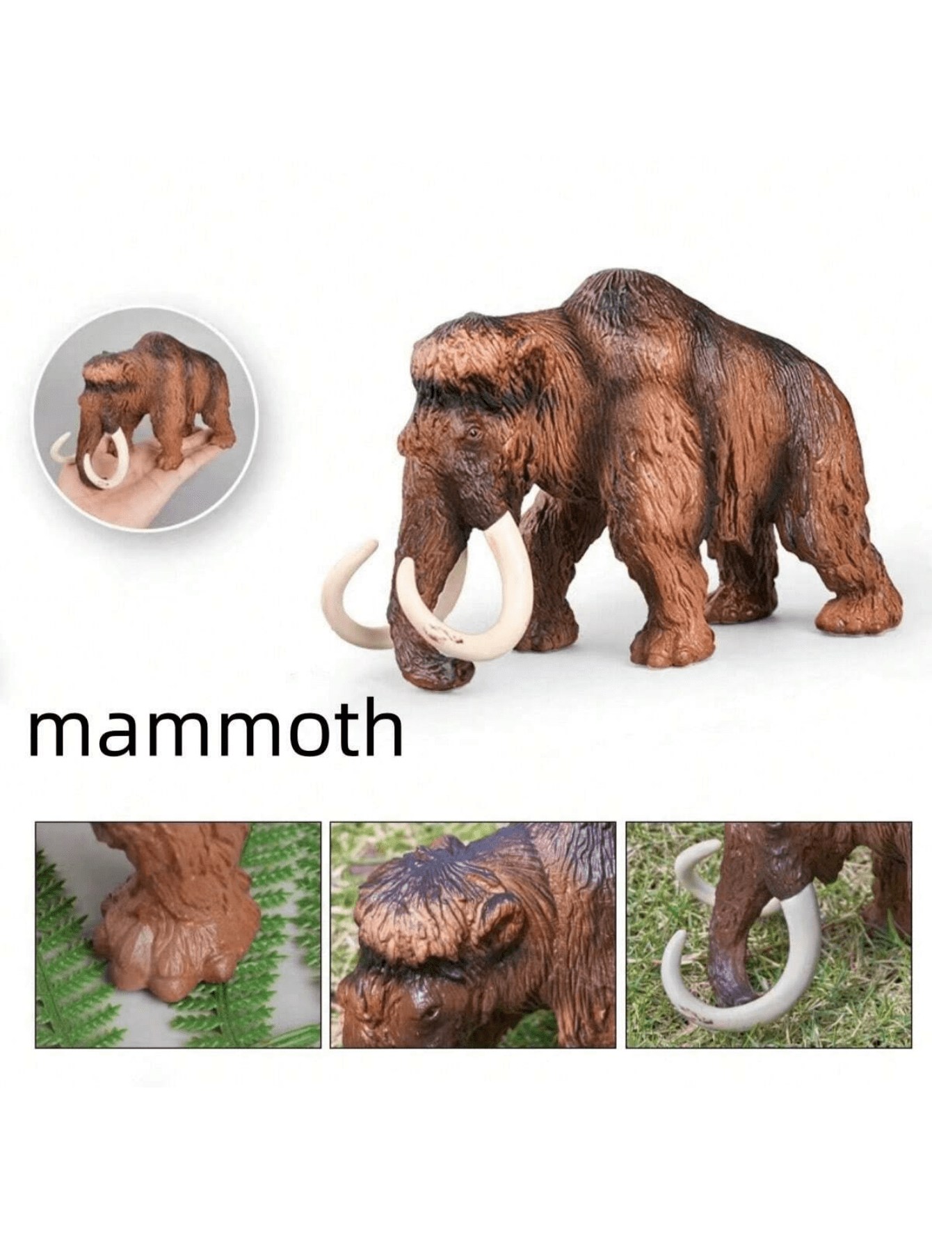 1pc Adult Simulation Wild Animal Model, Mammoth, Prehistoric Creature ...
