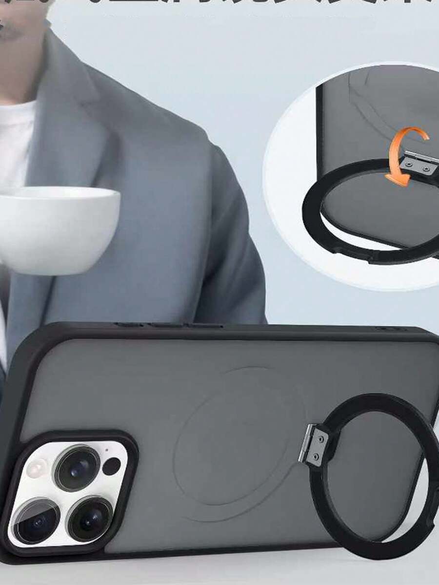 New Matte Black Simple Perforated Magnetic Invisible Stand Rotating ...