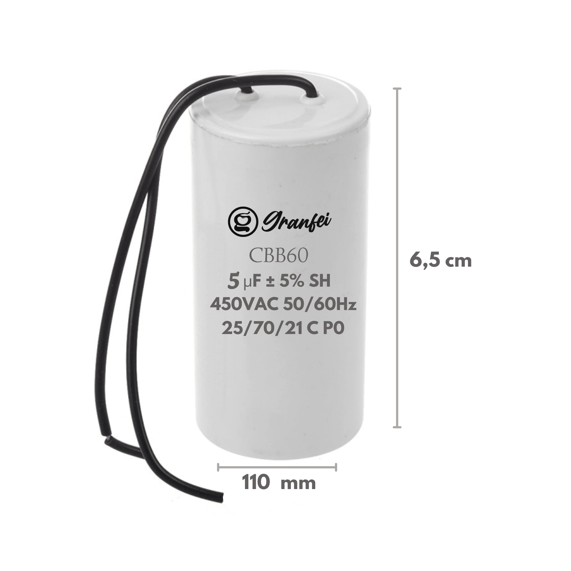 Kit 100 Capacitor Cilindrico Ventilador 220V 5UF 450VAC | SHEIN Brasil