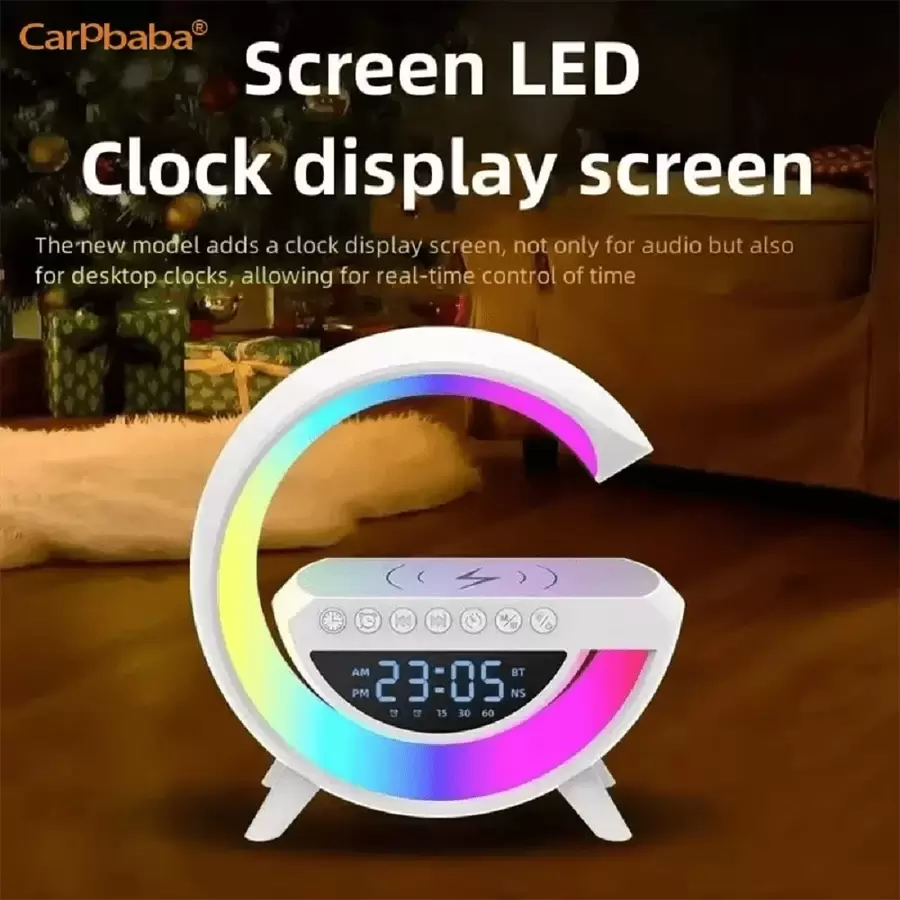 NetHong LED Smart G Lamp Bluetooth Speaker Wireless Charger RGB Alarm ...