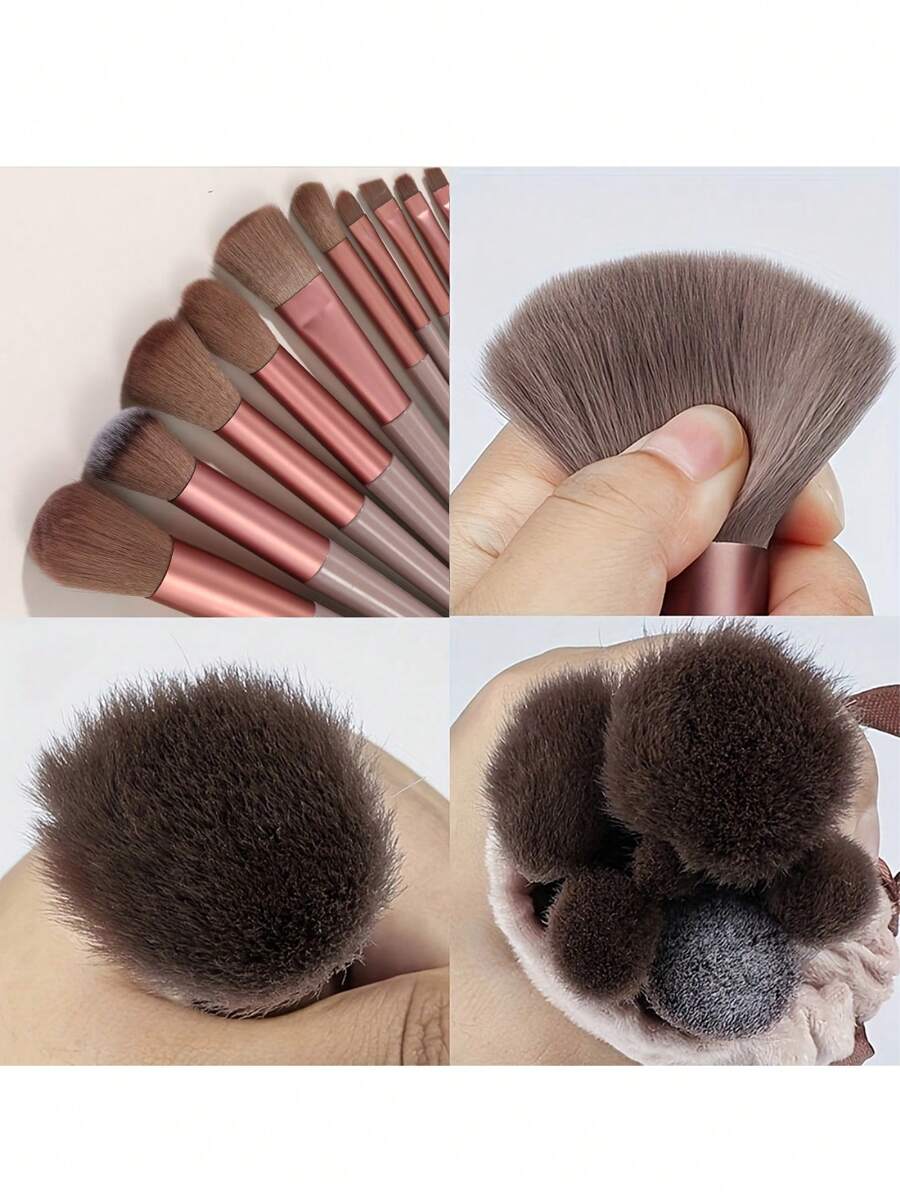 13Pcs Soft Fluffy Makeup Brushes Professional Foundation Blush Powder ...