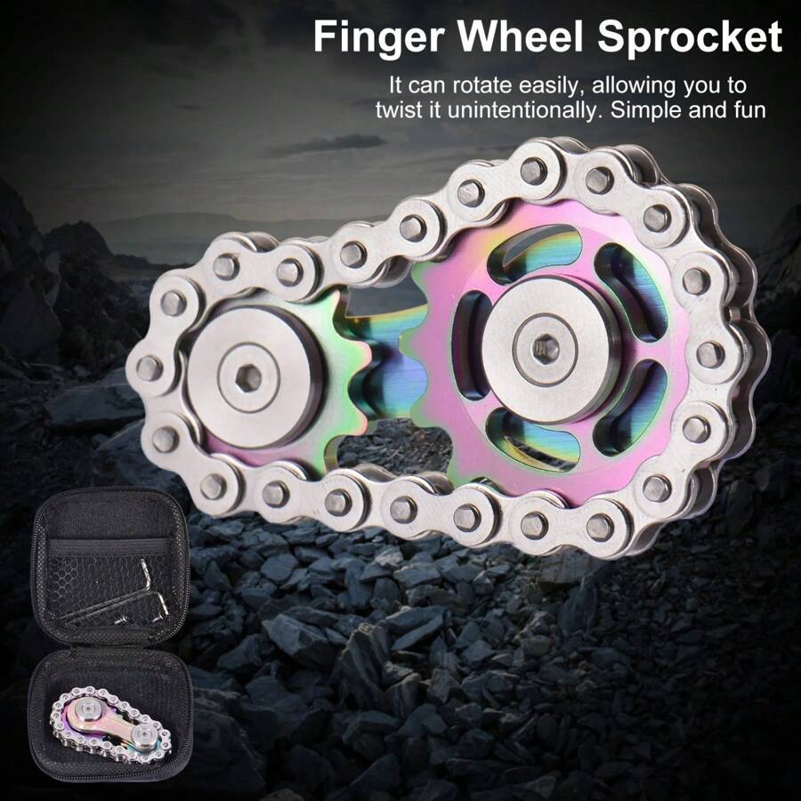 Stainless Steel Sprockets Flywheel Fingertip Gyro Sprockets Chains EDC ...