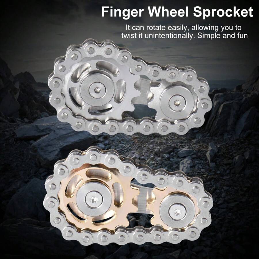 Stainless Steel Sprockets Flywheel Fingertip Gyro Sprockets Chains EDC ...