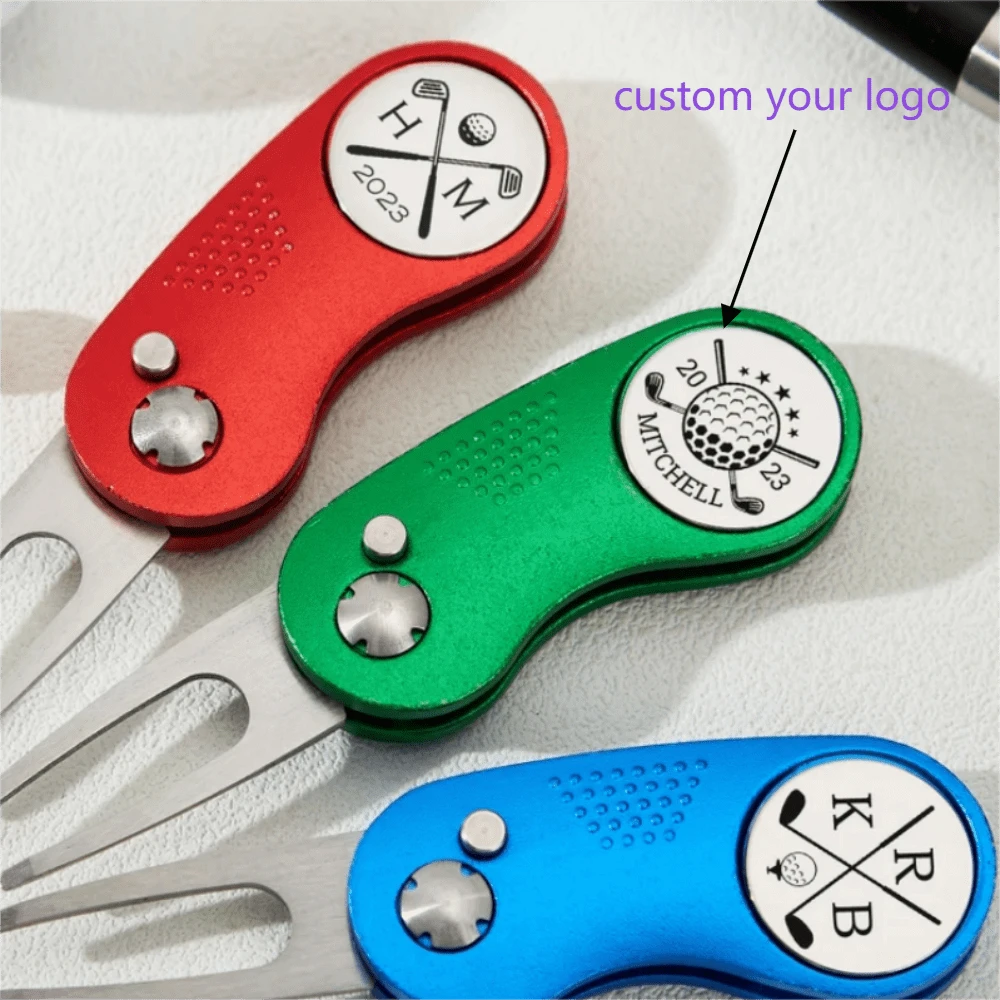 Personalized Golf Ball Marker Divot Tool - Custom Text Golf Accessory ...