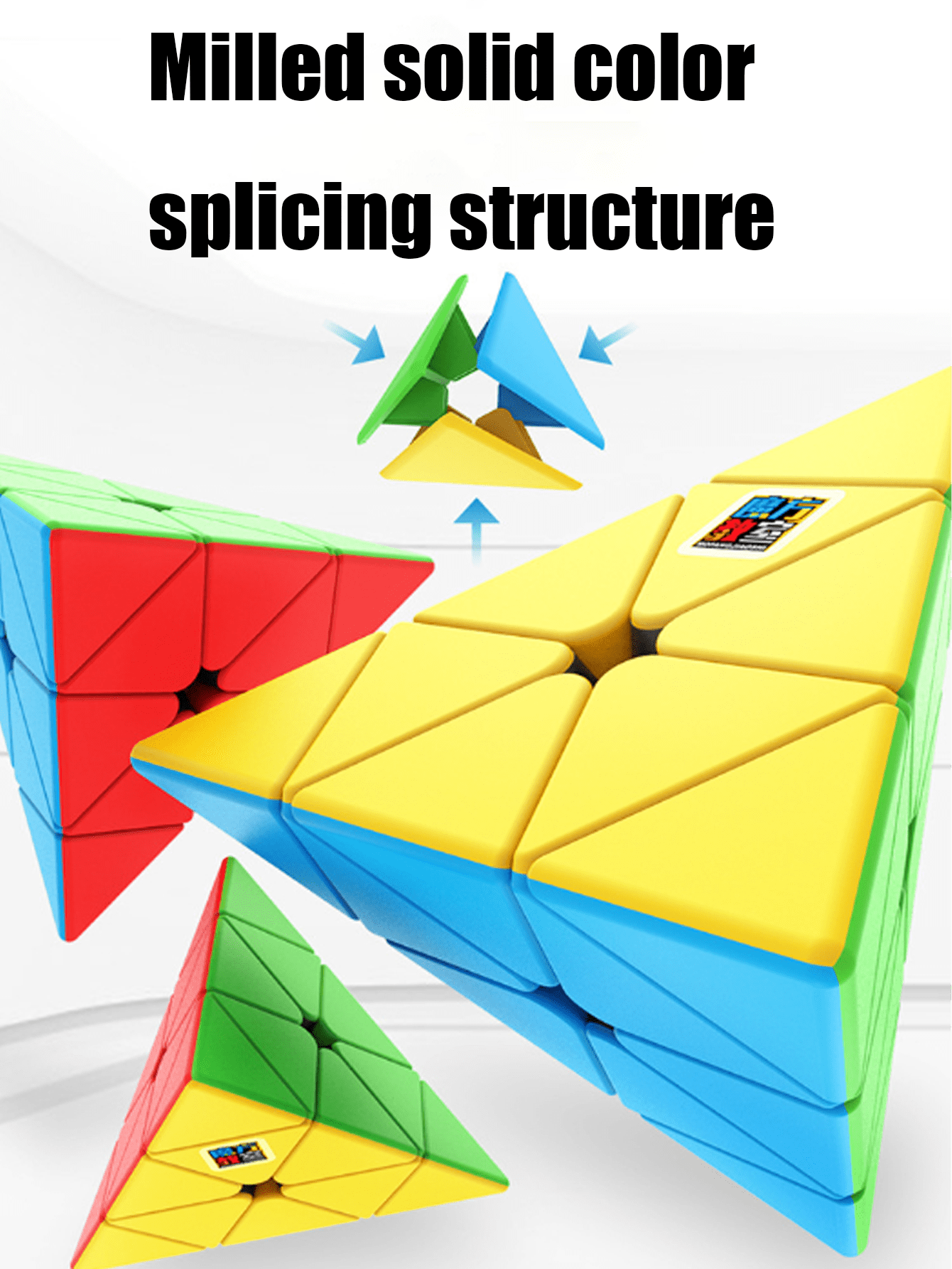 A Multi-Coloured, Random Pyramid-Shaped High-End Magic Cube With A Soft ...