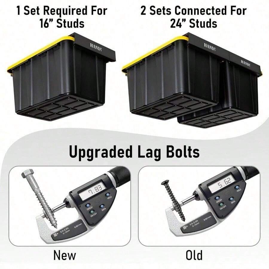 Overhead Garage Storage Rack, Ceiling Racks, Bin Organization System ...