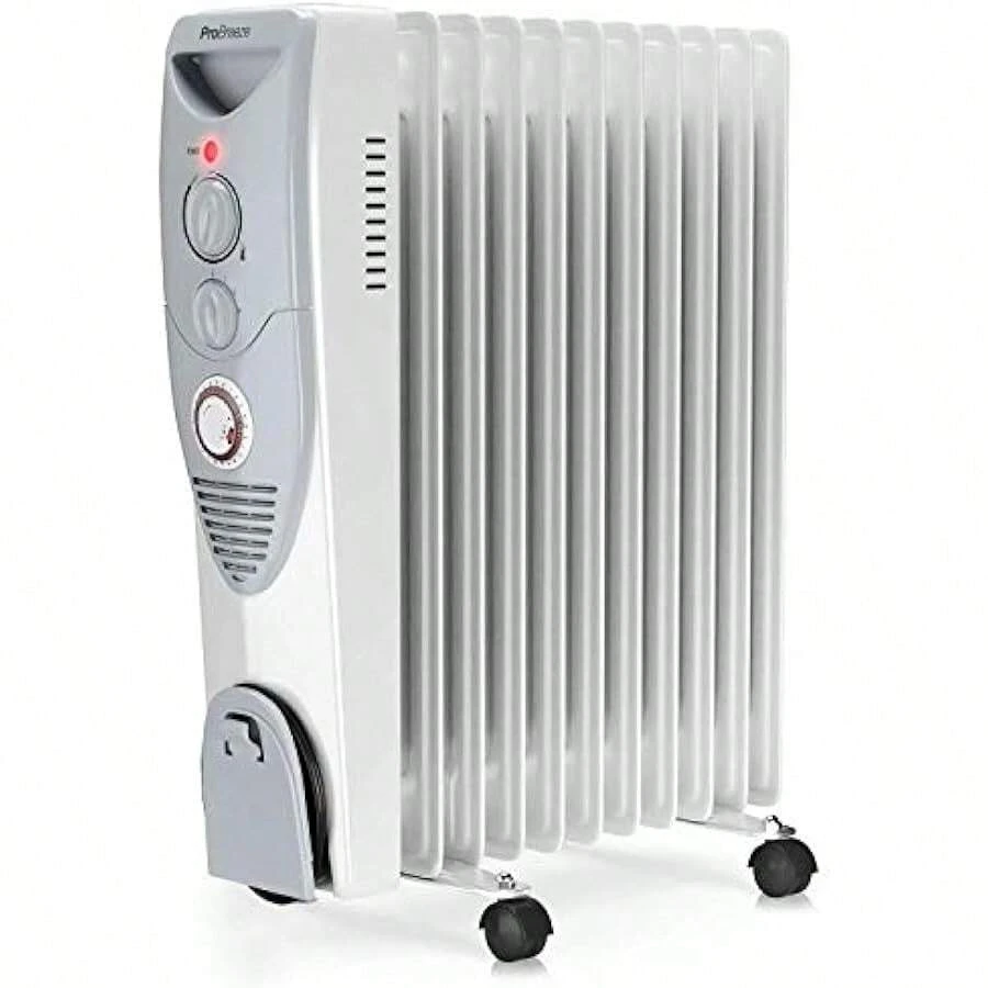 2500W Oil Filled Radiator 11 Fin Portable Electric Heater - Timer 3 ...
