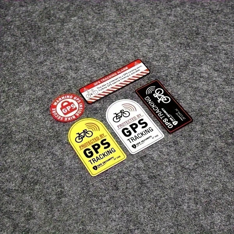 Outdoor GPS Anti-Theft Warning Stickers For Bicycles & Motorcycles ...