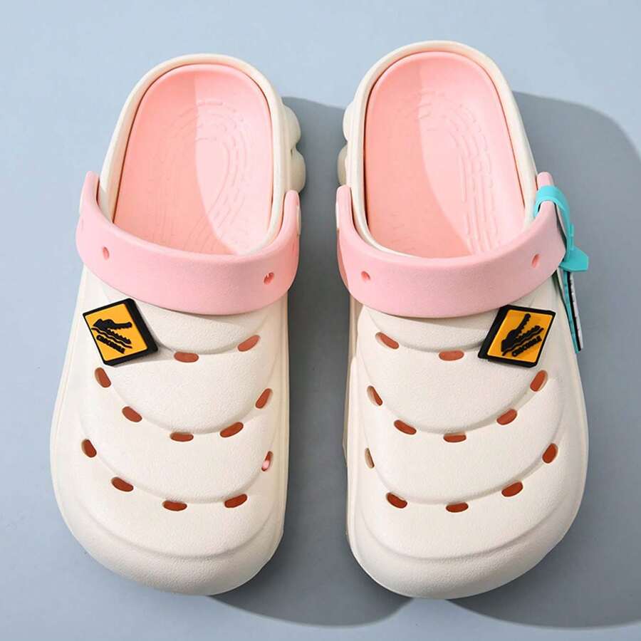 New Women Closed Toe Platform Indoor Slippers, EVA Material With Floral ...