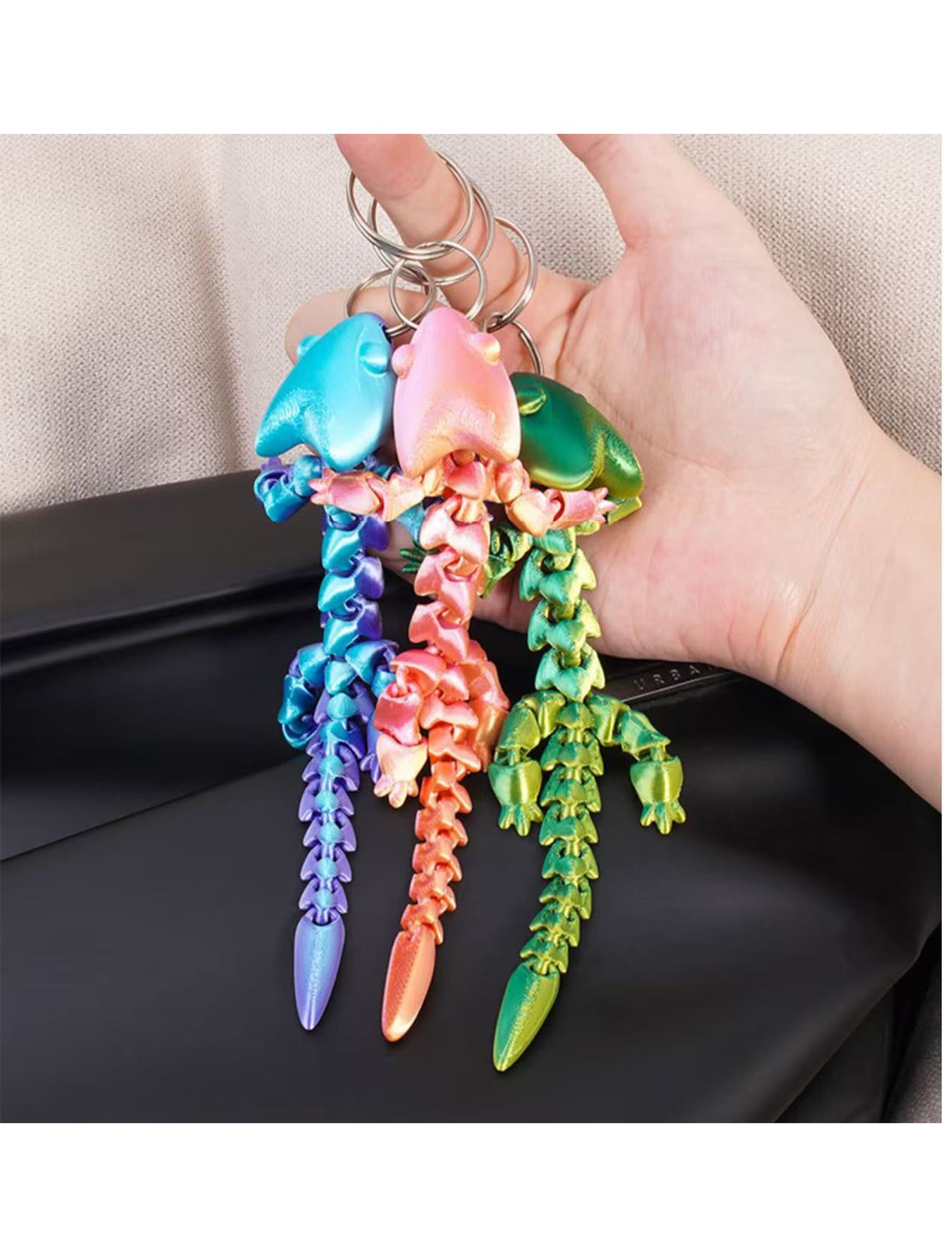 3D Printed Movable Joint Lizard Keychain, Car Accessories And Backpack ...