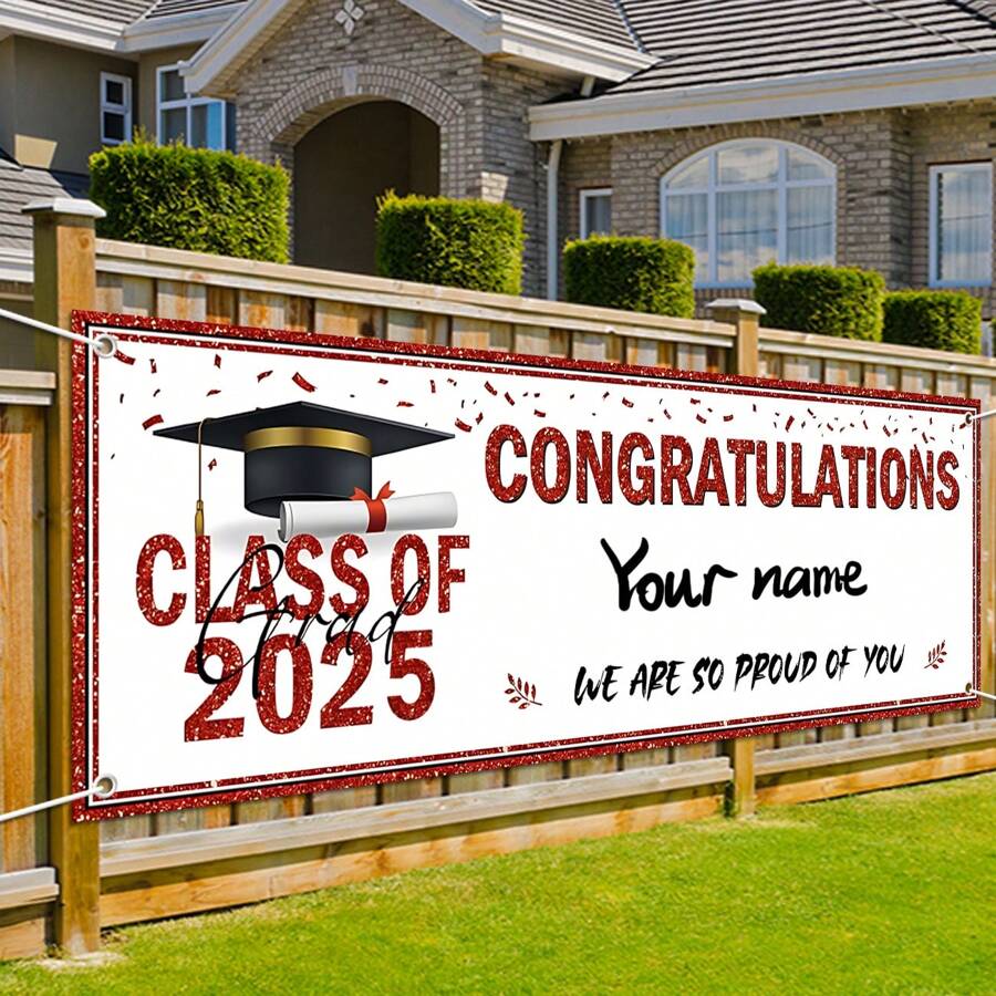 Graduation Decorations Congratulations Graduate Banner Class Of 2025 ...