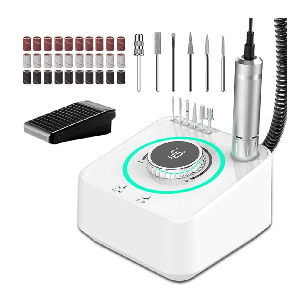 40000RPM Professional Rechargeable Portable Electric Nail Drill ...