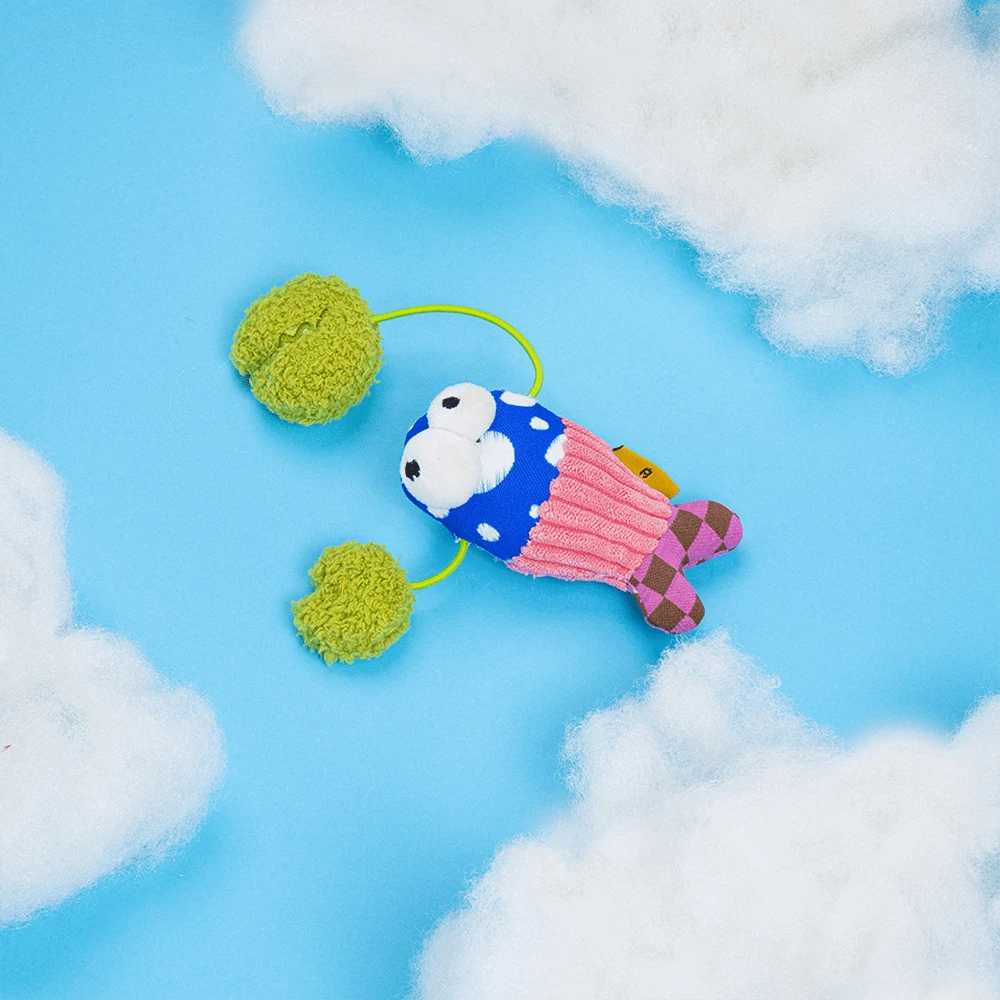 Cat Toy Tease Toy With Plush Ball, Multi-Line Strings, Self ...