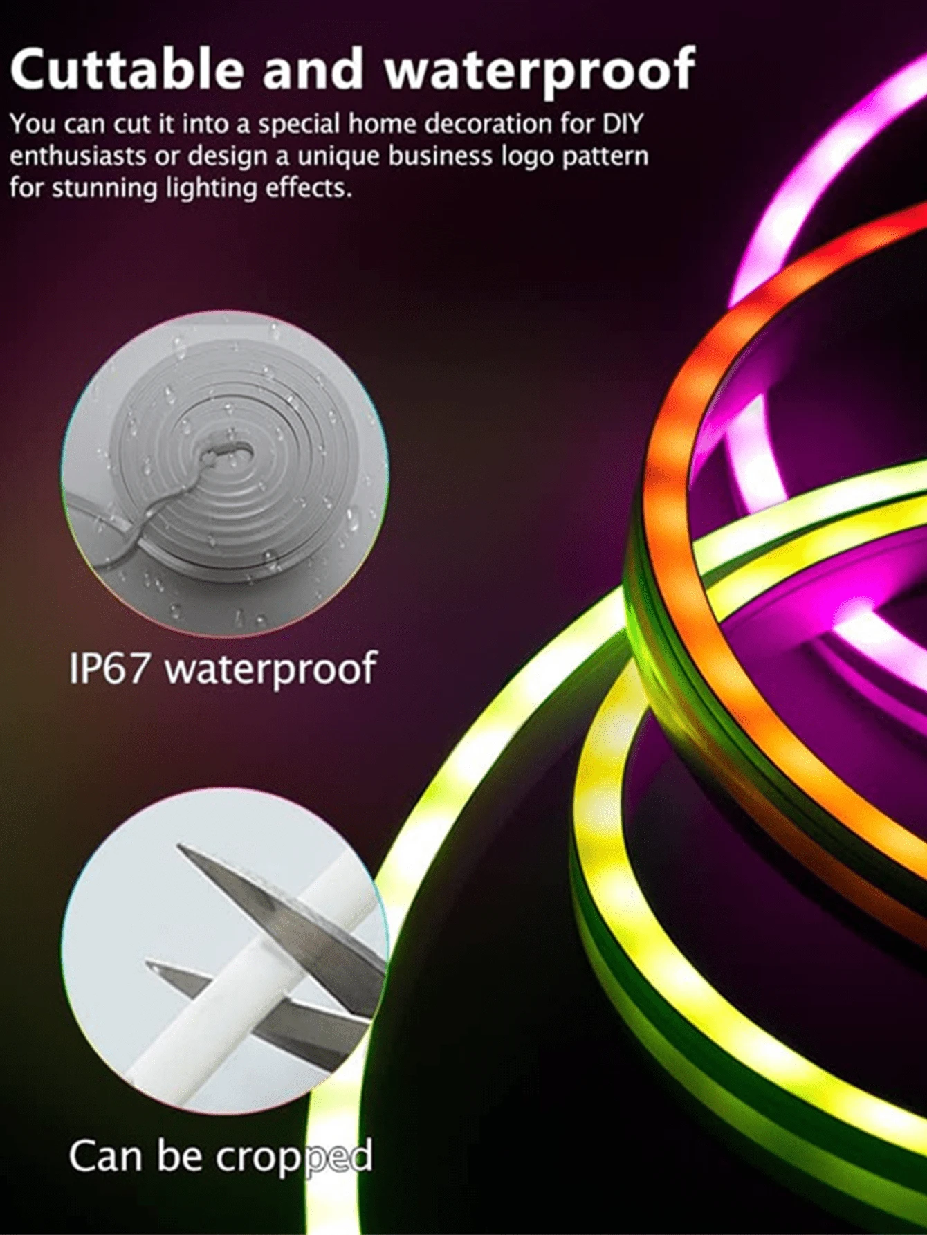 Acosh Neon LED Strip Lights Neon Rope Light With Smart APP To Customize RGBIC Dreamcolors ...