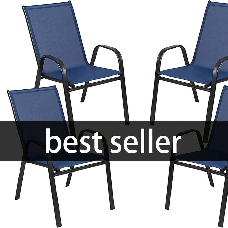 Outdoor Stackable Patio Chairs Stacking Outdoor Modern Sling Patio ...
