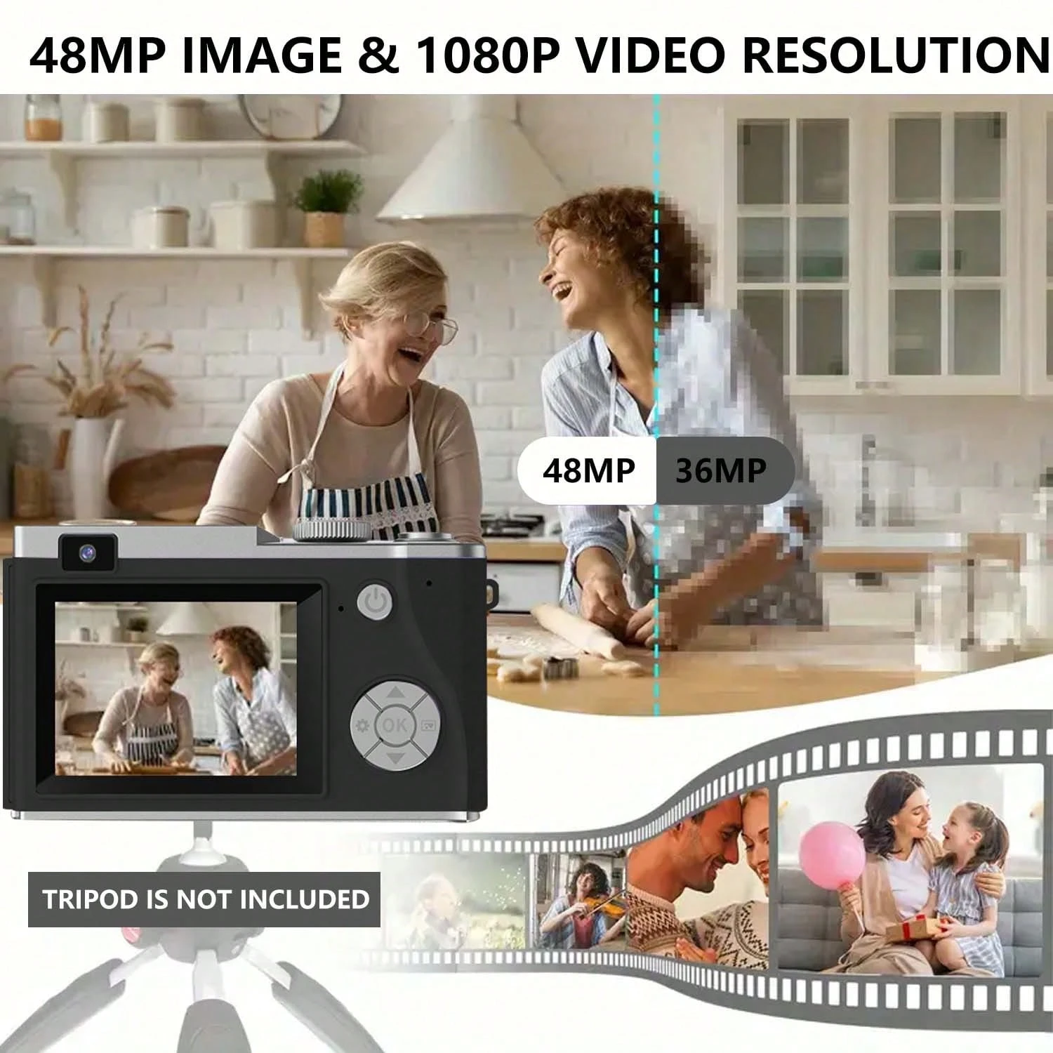 48 MP Image And 1080p Video Resolution Digital Camera, Digital Dummy ...