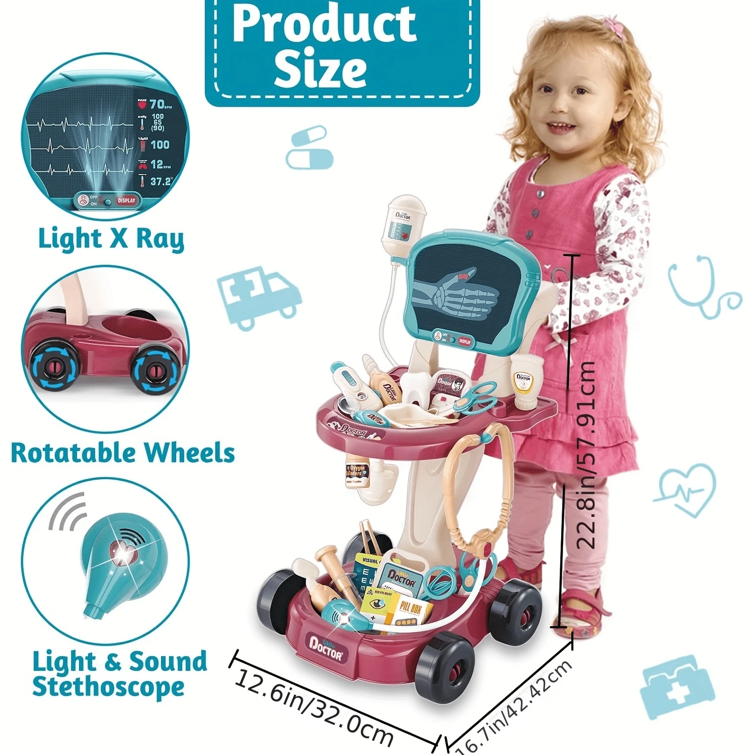 29 Pcs Doctor Kit For Toddlers 3, Pretend Play Toys Dentist Set Vet ...