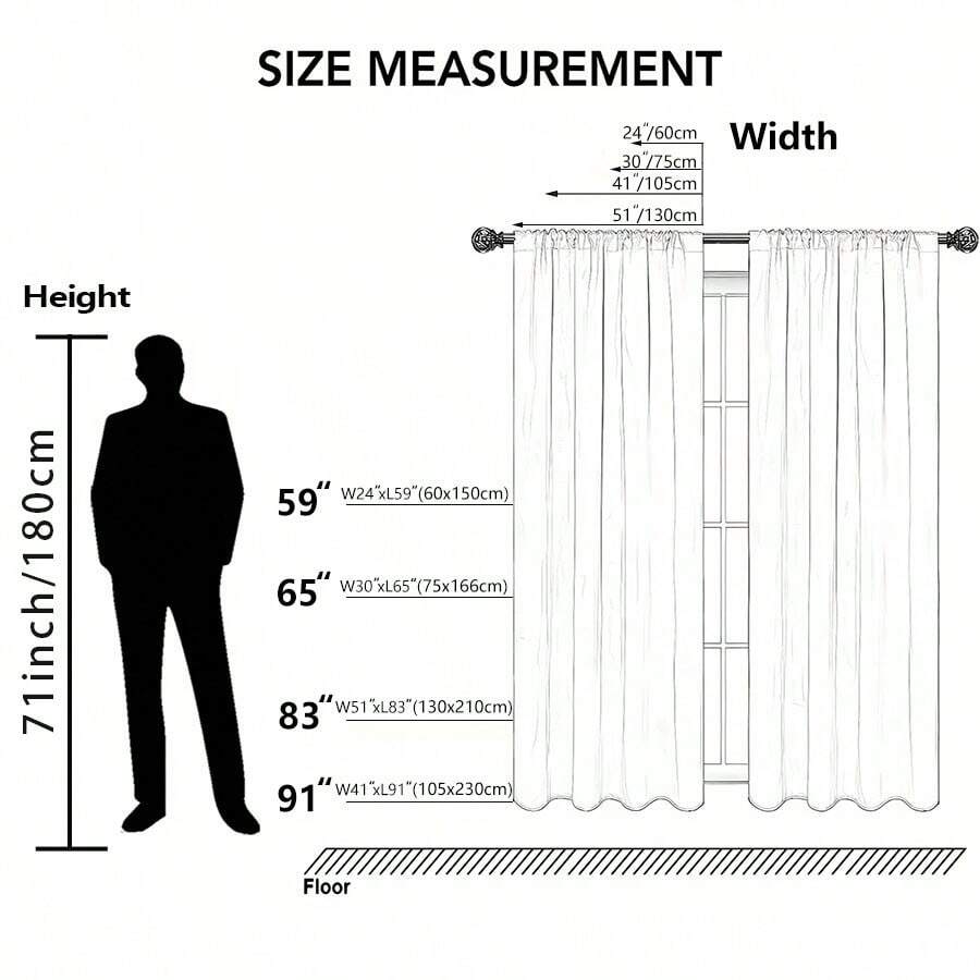 2PCS Red Love Valentine's Day Warm Printed Curtains, Perforated ...