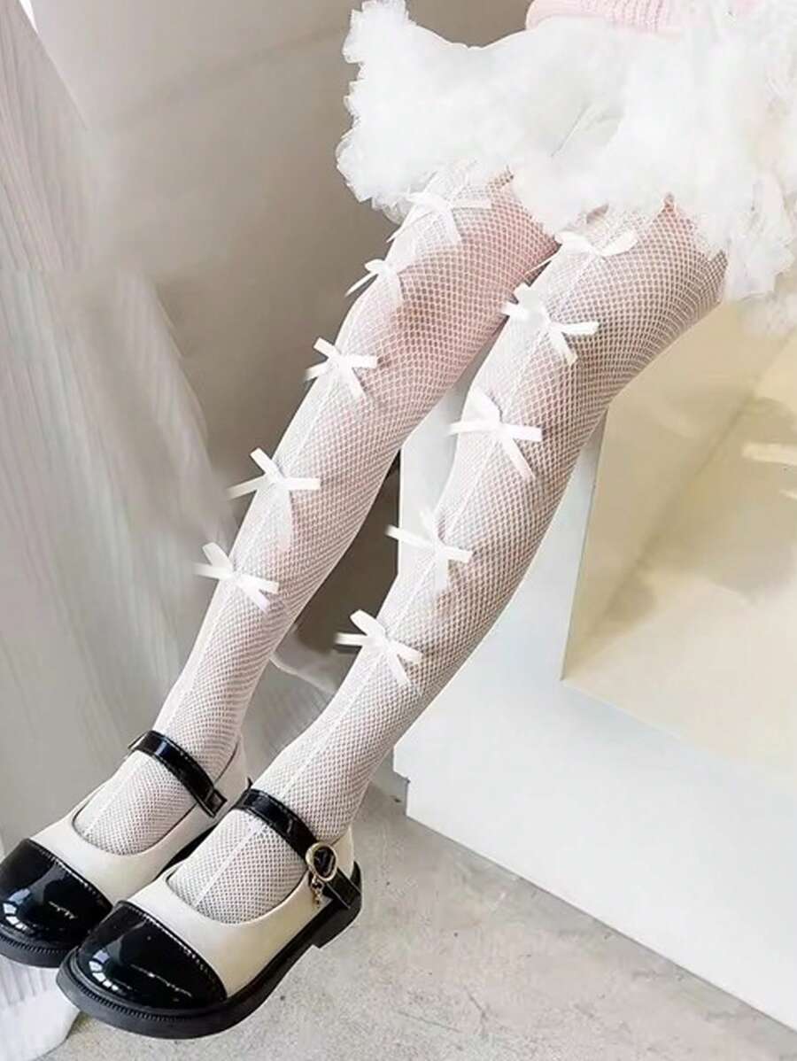 1PC Girls' Fishing Net Stockings Children's Jumpsuit Socks Tight Long ...