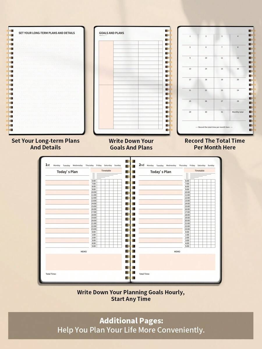 10 Minuten Planner, 30-daagse ongedateerde studieplanner om te ...