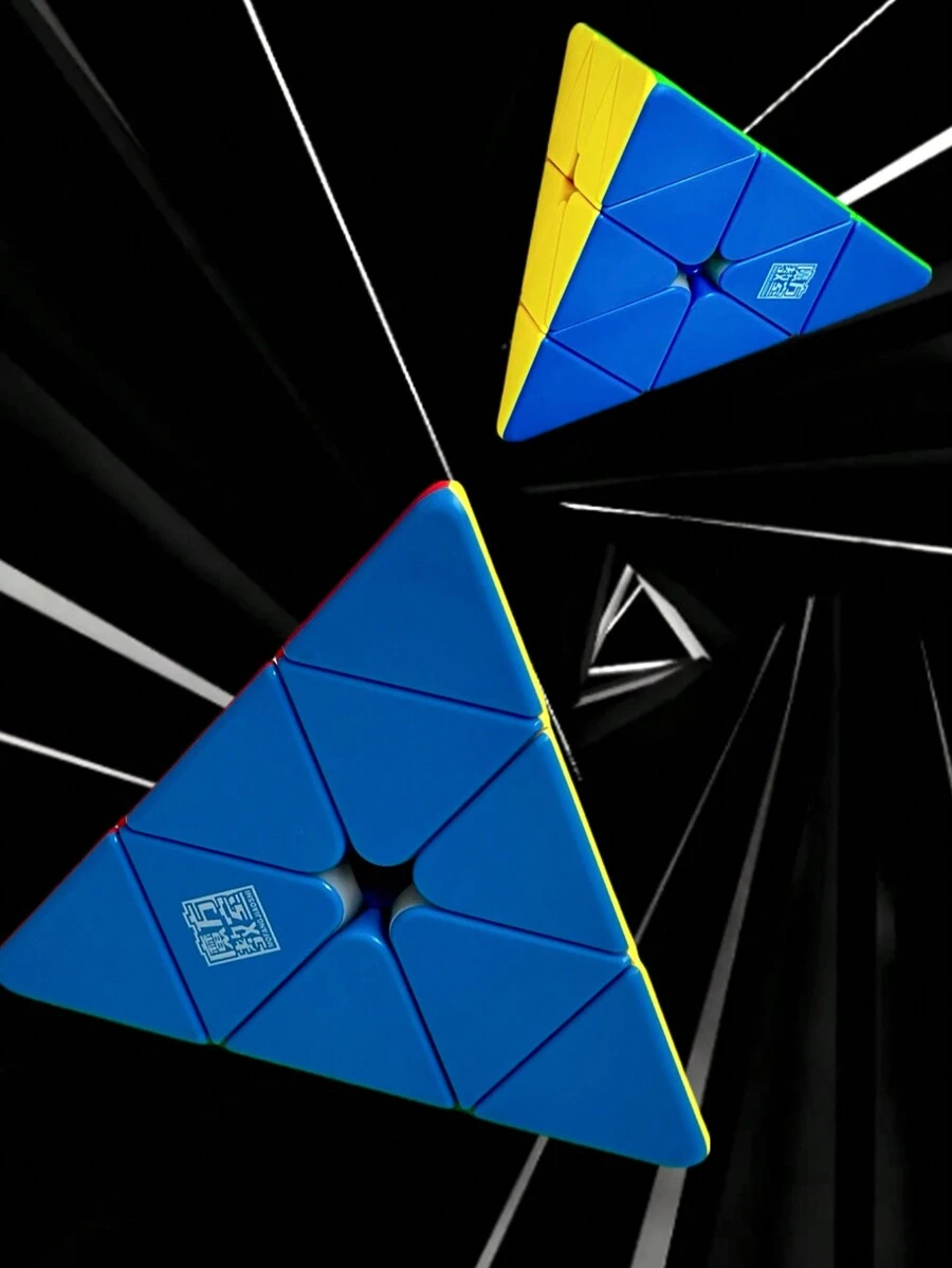 A Multi-Coloured, Random Pyramid-Shaped High-End Magic Cube With A Soft ...