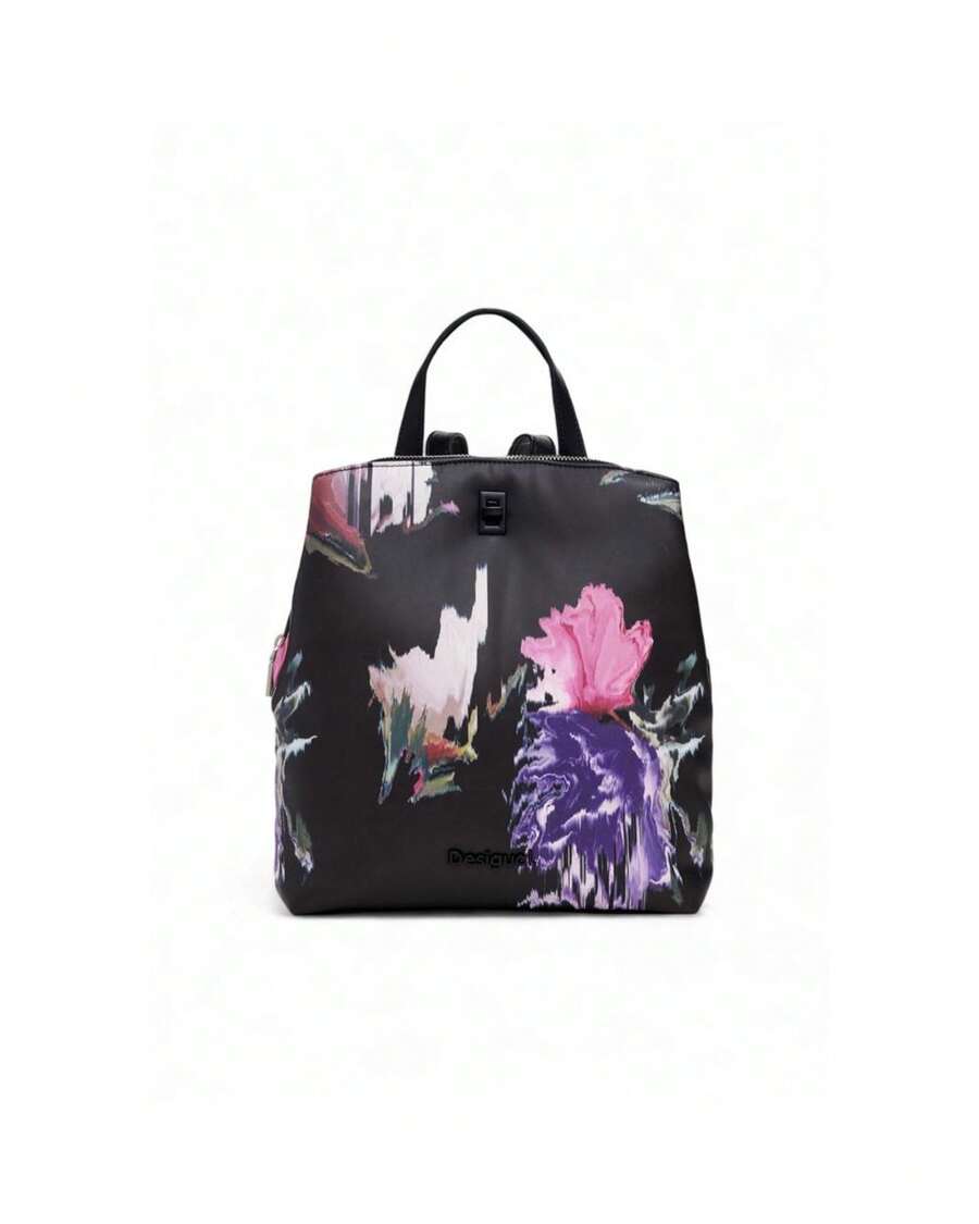 Desigual Polyurethane Backpack With Modern Design | SHEIN USA