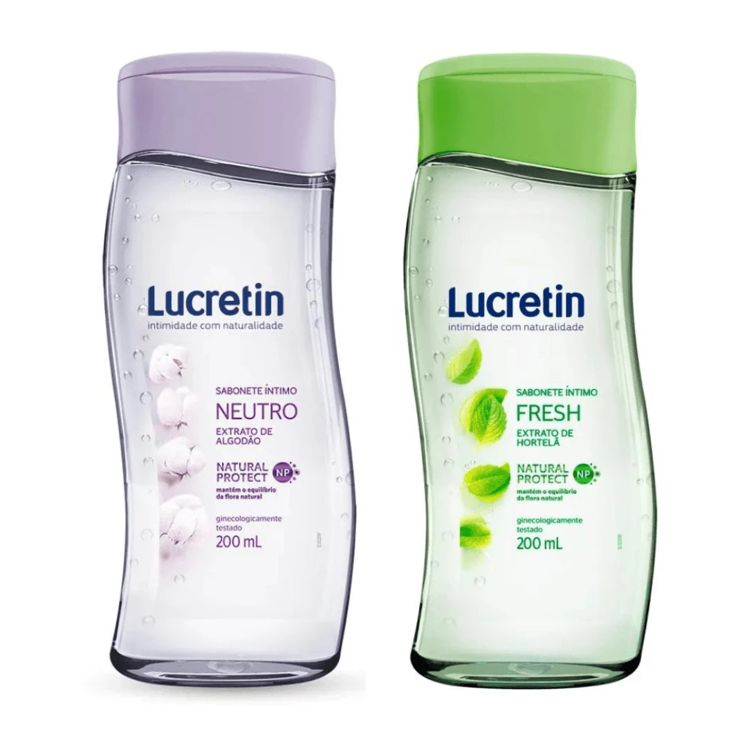 Kit 1 Lucretin NEUTRAL Intimate Liquid Soap 200ml + 1 Lucretin FRESH ...