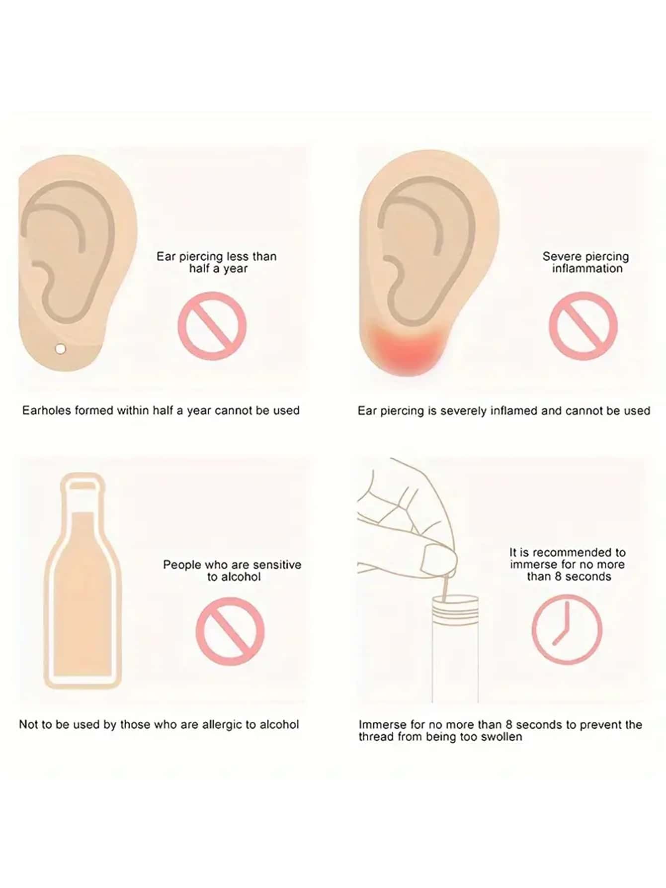 Ear Hole Cleaning Threads, Ear Cleaning Tools, Remove Dirt, Eliminate ...