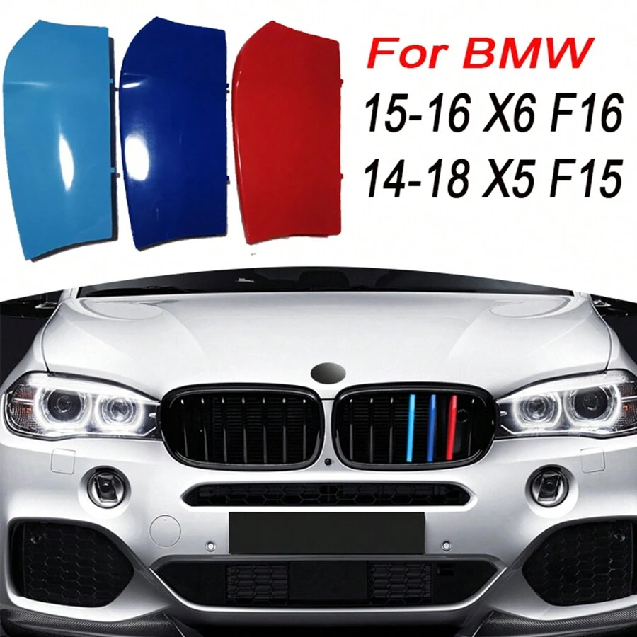 1set M-Color For BMW Grille Insert Trims Stripe Car Grille Trim Clip ...