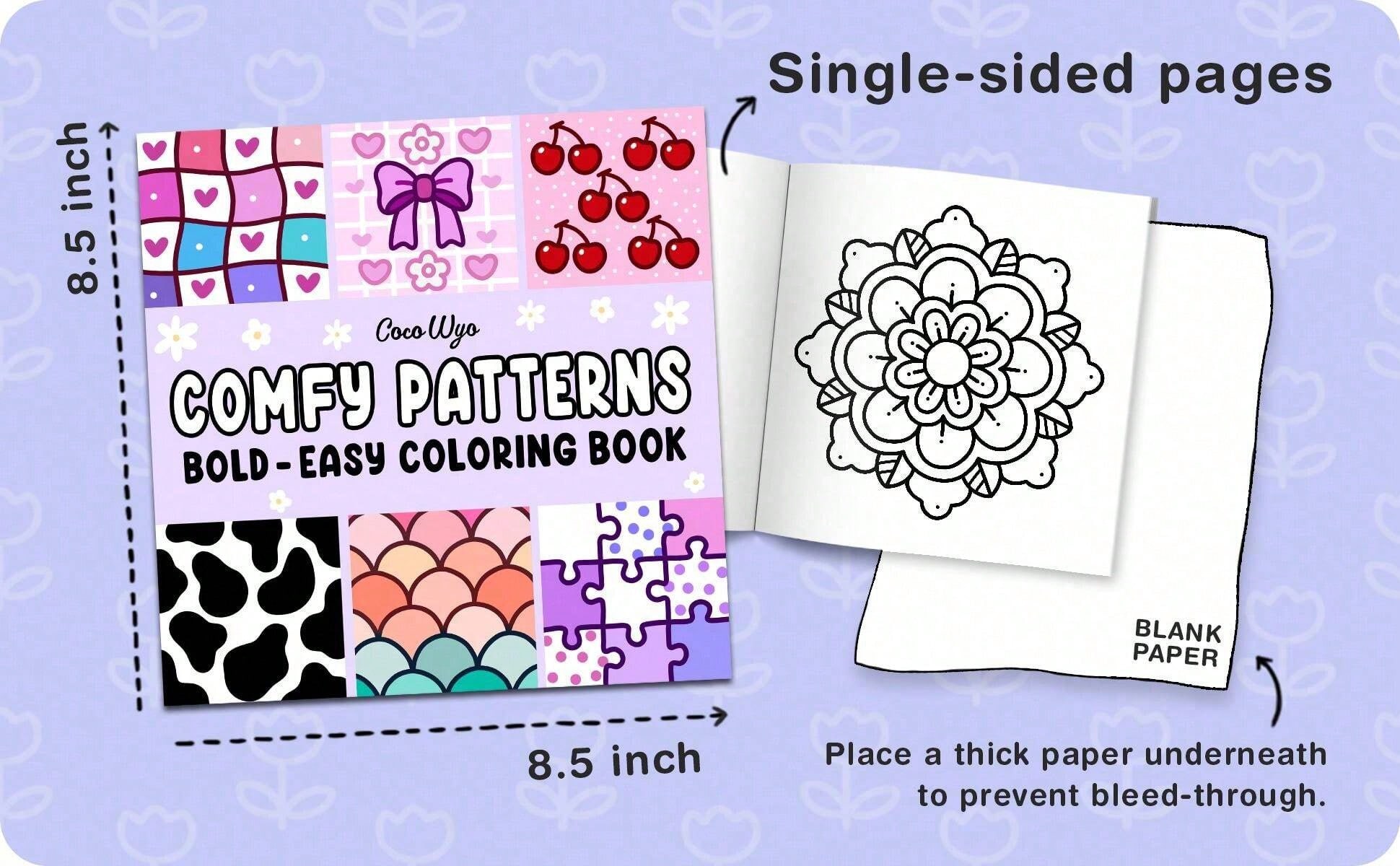 Comfy Patterns: Coloring Book For Adults And Kids, Bold And Easy ...