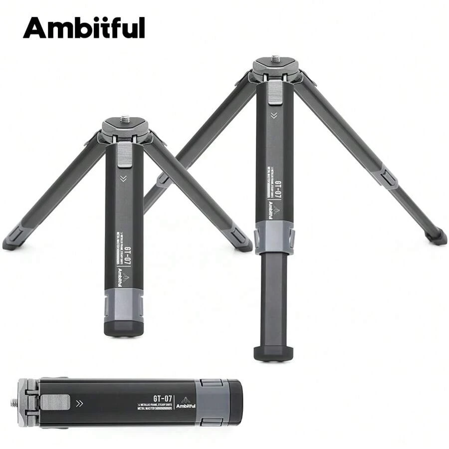 Trípode de metal miniatura universal Ambitful GT-03/GT-07 con rosca de ...