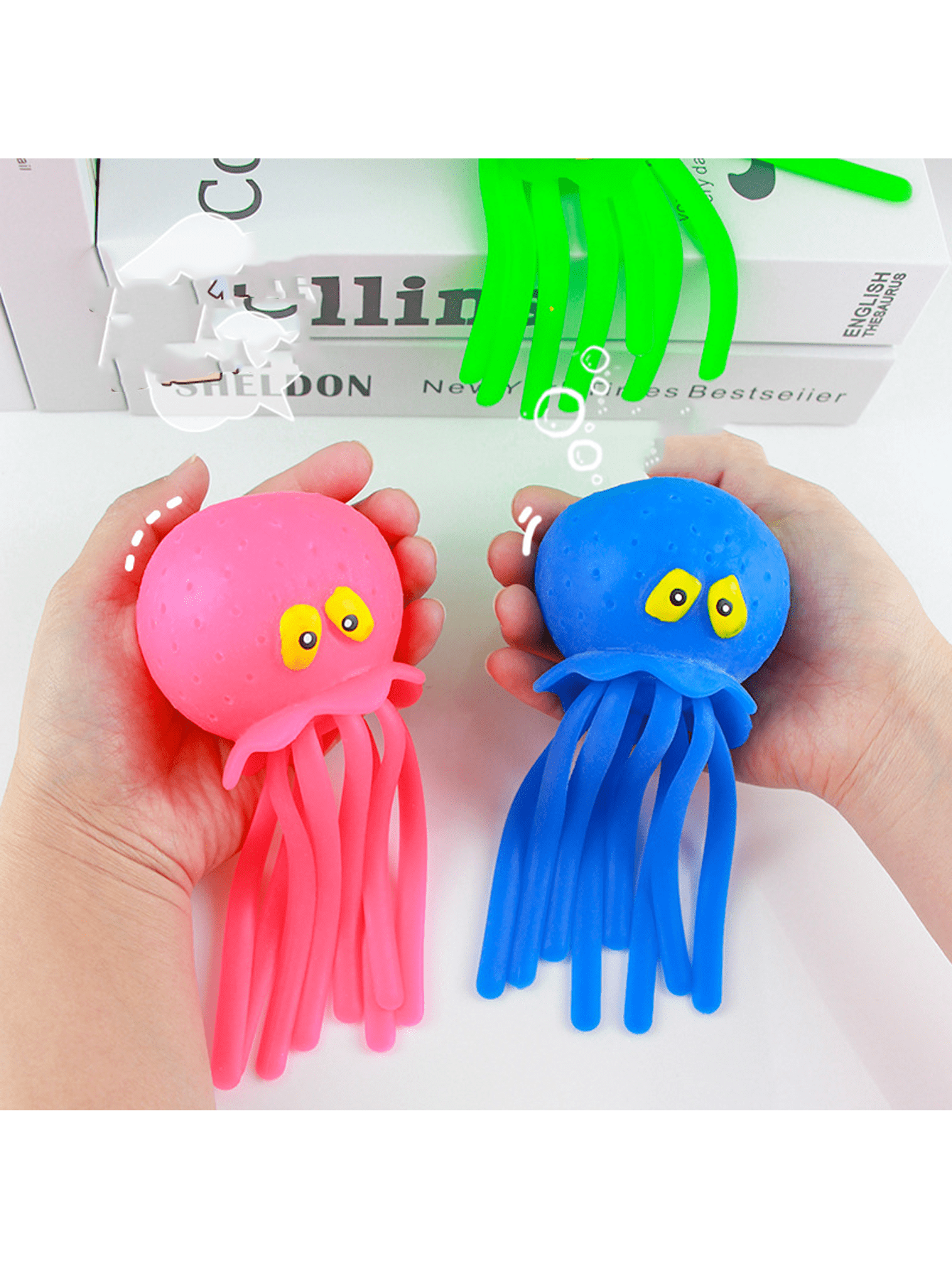 Octopus Squeeze Sensory Toys, TPR Ocean Animal Bath Toys, Stress Relief ...
