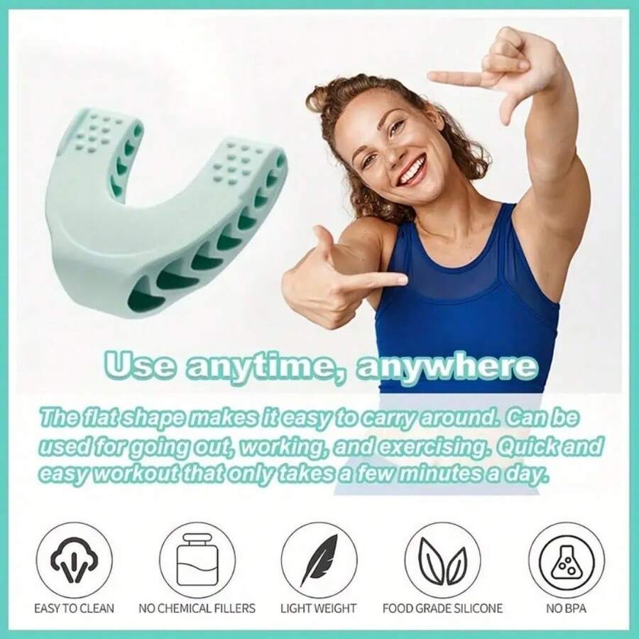 Premium Jawline Trainer, Masseter And Neck Exerciser, Bite-Size Facial ...