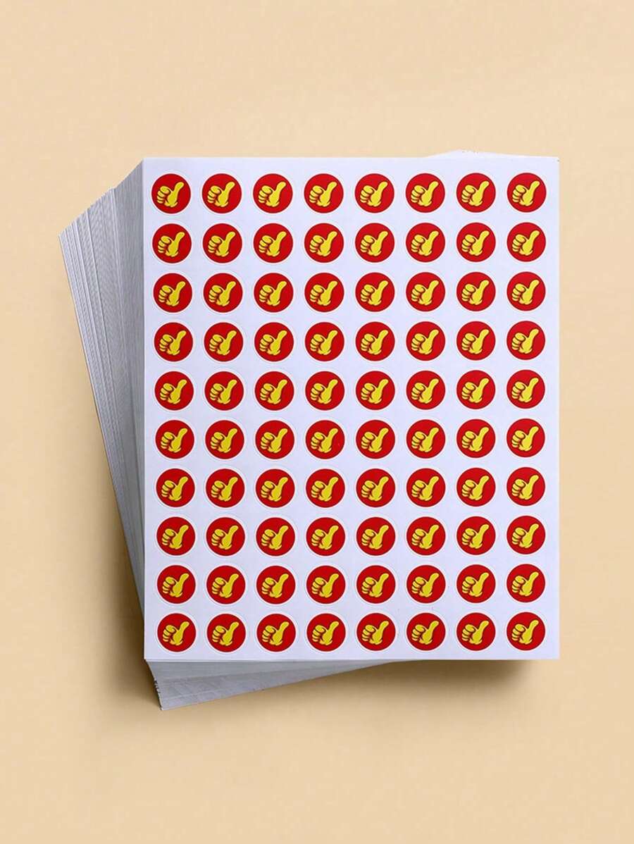 5 Sheets Thumbs Up Stickers, Children Reward Stickers For Teachers ...