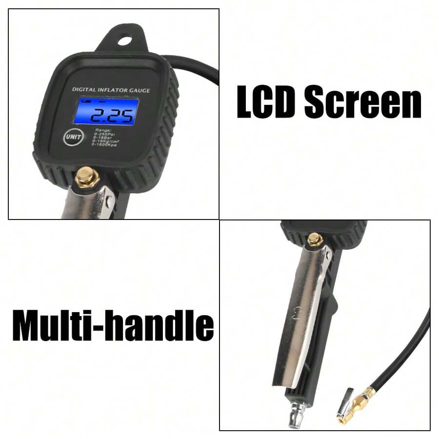 High-Precision Monitoring Inflation Gun Digital Inflator Gauge Car Tire ...