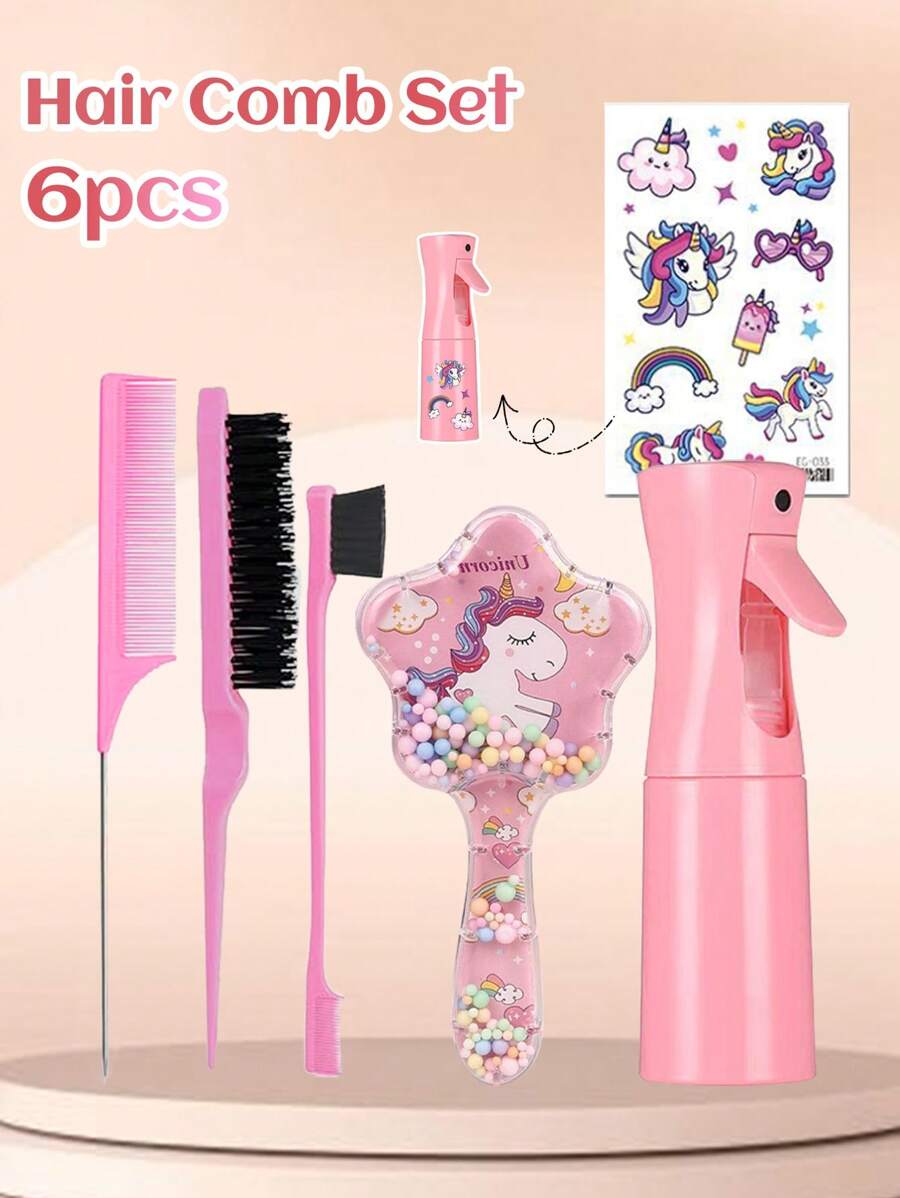 1/2/3/6pcs Comb Set & Continuous Spray Bottles (6.8oz/200ml), Ultrafine ...