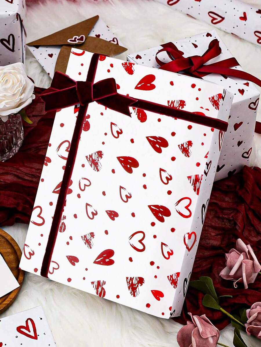 1roll-Wrapping Paper, Gold Foil Star Wrapping Paper Roll, White Gold ...