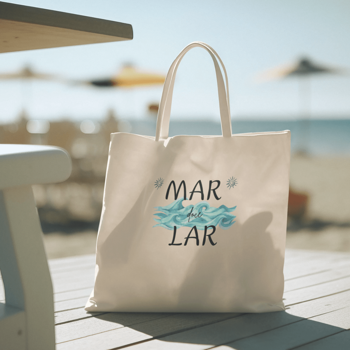 Bolsa Ecobag 100% Algodão Mar Doce Lar Tecido Praia | SHEIN Brasil