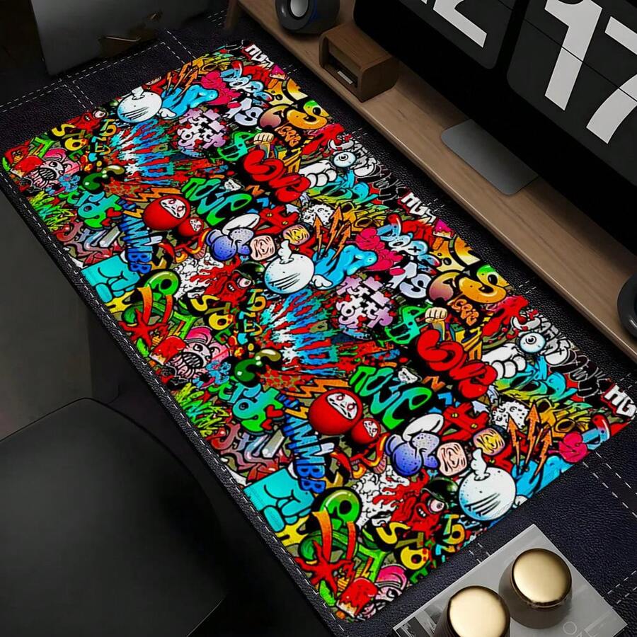 1PC Graffiti Mouse Pad Xxl Extended Desk Mat Large Gaming Rubber Anti ...
