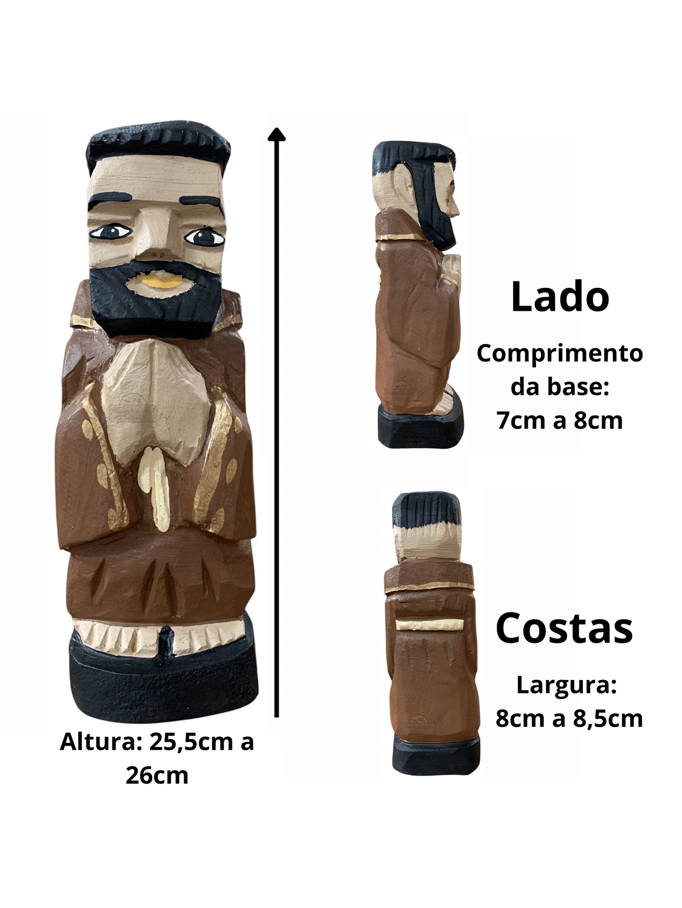 Saint Francis Of Assisi Wooden Crafts Catholic Saint | SHEIN USA