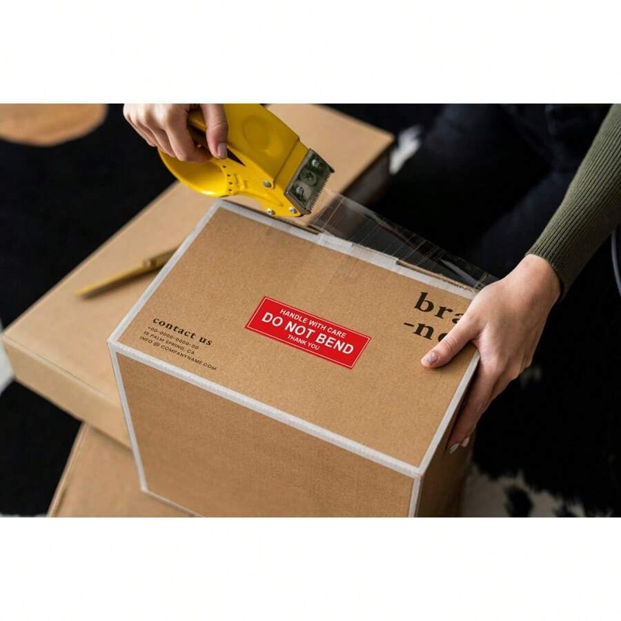 2rolls Do Not Bend Warning Sticker 250pcsroll Shipping Labels Stickers For Delivery Glass 