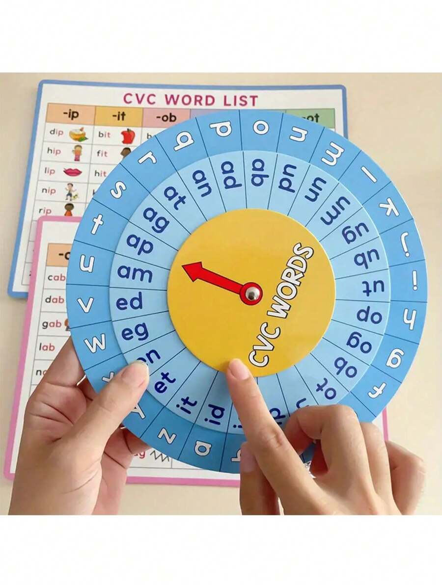 1 set Juego giratorio para construir palabras CVC - Rueda giratoria ...