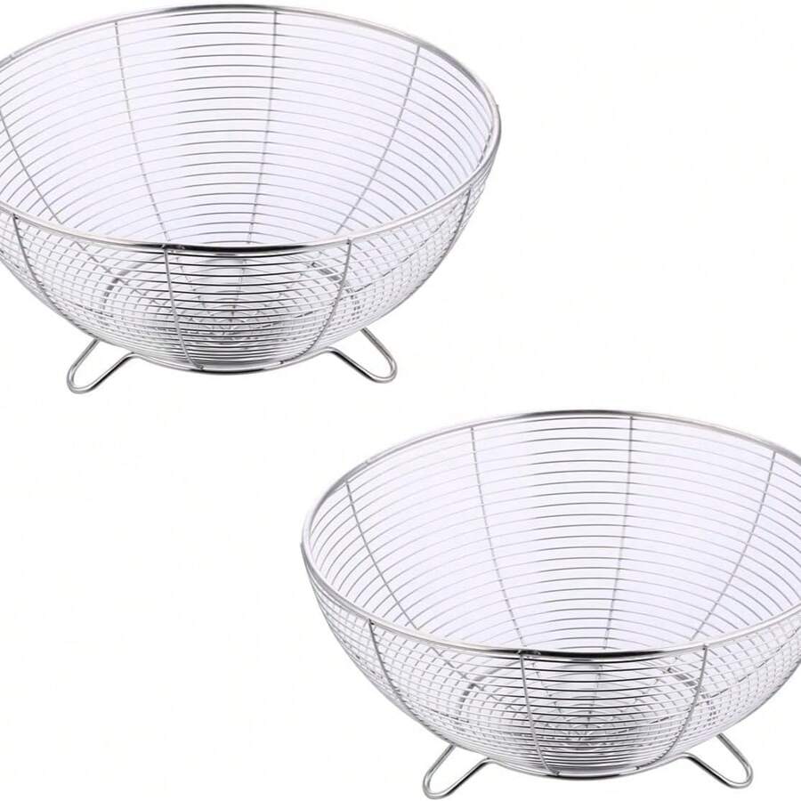 1 Piece 26cm Large Stainless Steel Wire Mesh Fruit Basket Stand, For ...